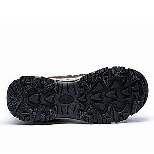 NORTIV 8 Men's Waterproof Winter Hiking Boots Outdoor Trekking Mid Backpacking Mountaineering Shoes,Size 10 Brown SNHB2210M