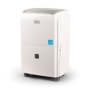 BLACK+DECKER 3000 Sq. Ft. Dehumidifier for Large Spaces and Basements, Energy Star Certified, BDT30WTB , White