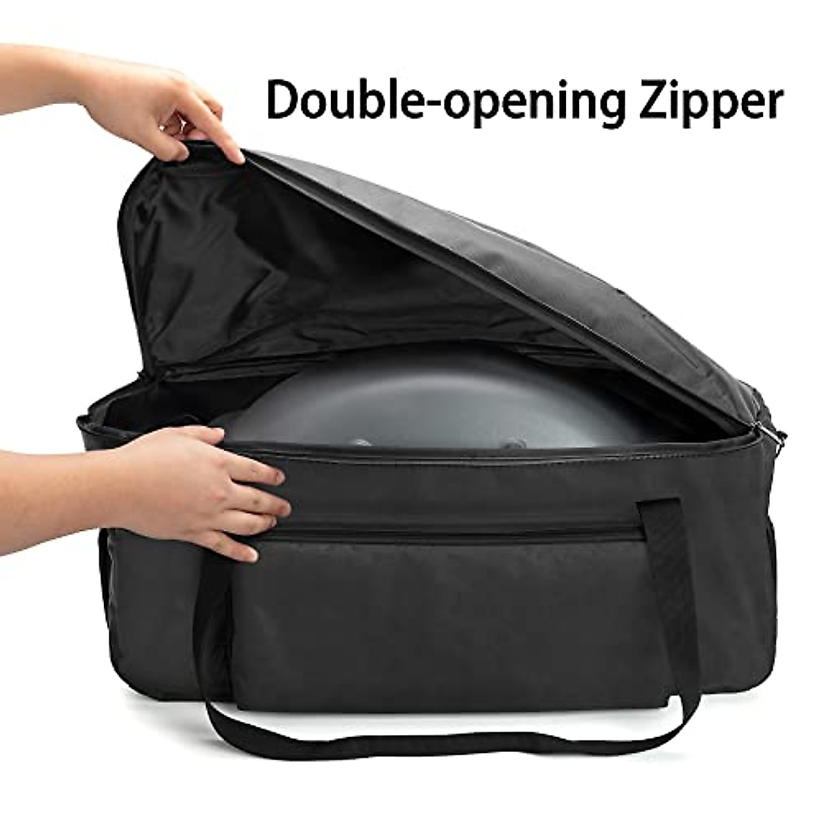 SAMDEW Outdoor Barbecue Grill Cover Compatible with Weber Q1400 Electric Grill, Portable Grill Storage Carry Bag Compatible with Weber Q1000 Q1200 Propane Gas Grill, Bag Only (Patented Design)