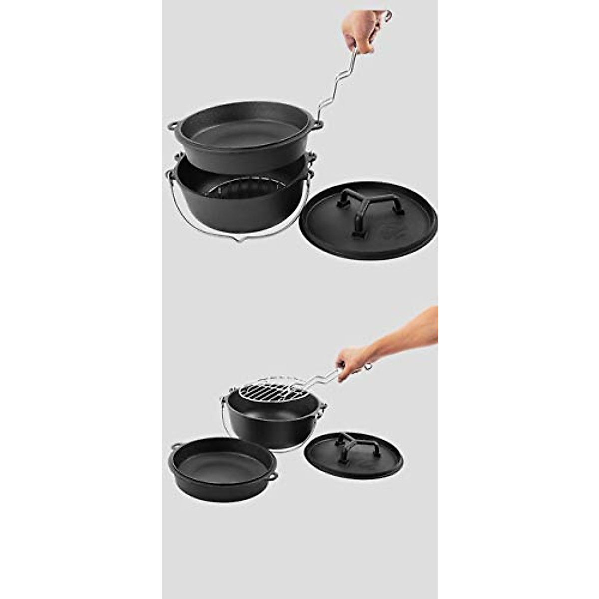 camping moon CAMPINGMOON 11 inch Anti-Scald Stainless Steel Barbecue Cooking Grill Grate Lifter S200