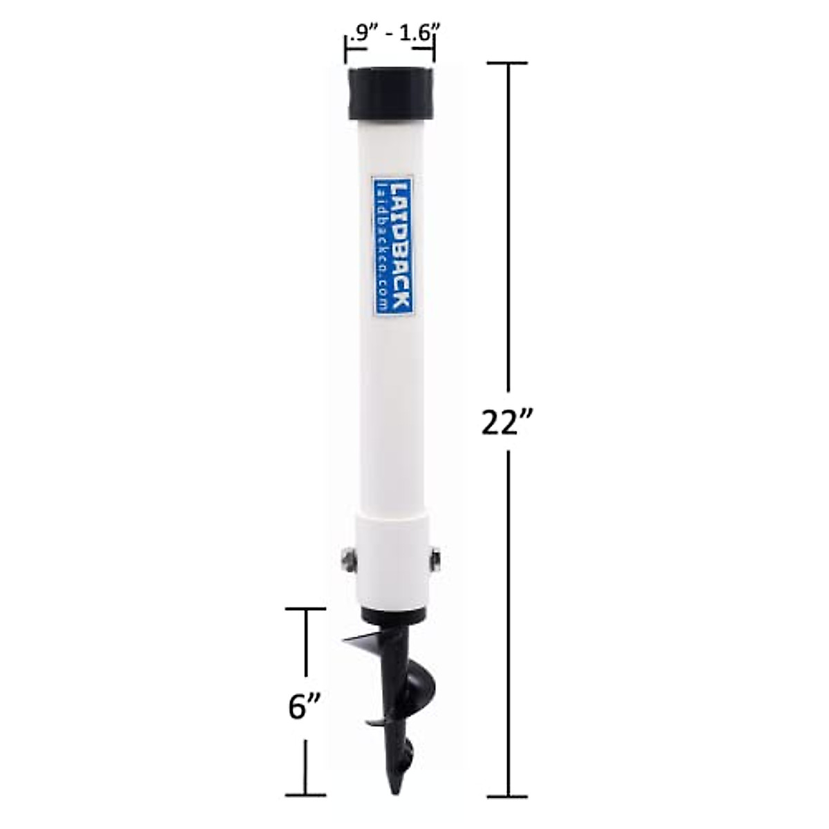 Laidback High Wind Beach Umbrella Anchor, Fishing Rod Holders, Flag Pole Holder, Sun Umbrella Holder, Ground Anchor, Umbrella Stands & Sand Spikes for Surf Fishing - Beach Gadgets and Beach Gifts