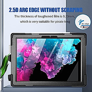 ZenRich (2 Pack) Tempered Glass Screen Protector for Surface Pro 7 Plus/Surface Pro 7/Surface Pro 6/ Surface Pro 5/Surface Pro 4, Glass Screen Film with 9H Hardness/Case Friendly/for S Pen