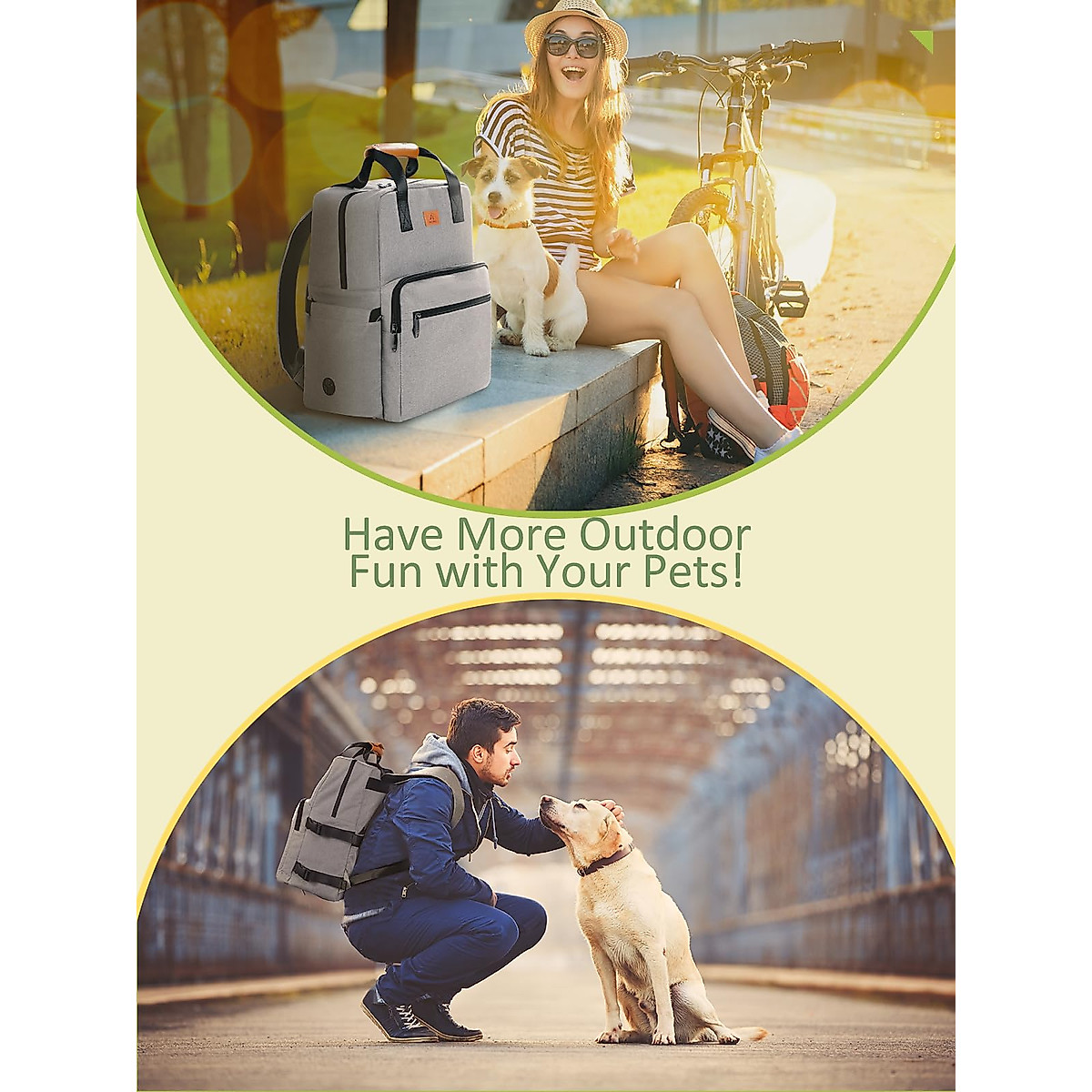 Dog Travel Bag, Airline Approved Organizer Backpack with Multi-Function Pockets, 25L Accessories Set with 2 Food Storage Containers, 2 Foldable Bowls for Weekend