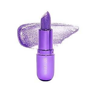 Winky Lux Glitter Confetti Balm, pH Color Changing Lipstick, Vegan & Cruelty Free Lip Balm, Hydrate & Plump, Sheer Pink Lipstick With Lavender Confetti
