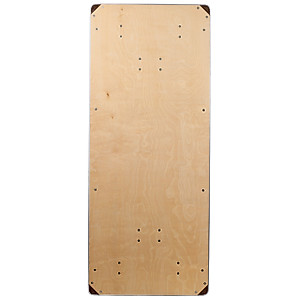 Flash Furniture Fielder 6-Foot Rectangular HEAVY DUTY Birchwood Folding Banquet Table with METAL Edges and Protective Corner Guards