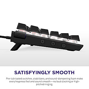 NZXT Function MiniTKL - Compact Tenkeyless Gaming Keyboard – Gateron Red Mechanical Switches: Linear, Fast, and Quiet – Hot-Swappable – RGB Backlit – Aluminum Top Plate – Sound Dampening Foam – Black