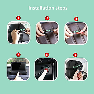 Winkter Baby Car Mirror Baby Rear Facing Seat Camera Baby Car Monitor 360° View Infant in Rear Facing Seat with Wide Crystal Clear View HD Night Vision Easily Observe the Baby's Move Black