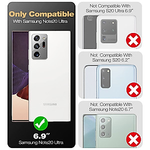 Dexnor for Samsung Galaxy Note 20 Ultra 5G Case, [Built in Screen Protector and Kickstand] Heavy Duty Military Grade Protection Shockproof Protective Cover for Samsung Galaxy Note 20 Ultra, Army Green