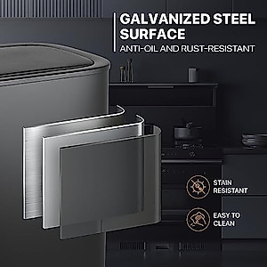 MoNiBloom 14.5-Gallon Touchless Automatic Motion Sensor Trash Can with Soft-Close Lid for Kitchen Bathroom Bedroom Living Room Home Office Dorm Fingerprint-Proof Garbage Container Bin Black 55-Liter