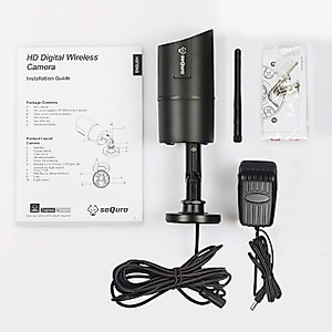 Sequro GuardPro Digital Surveillance Security Add-on Camera, HD Night Vision,Weatherproof, Motion Detecton Compatible with GuardPro 720P Surveillance DVR Kit,Black, Home, Small Business Office