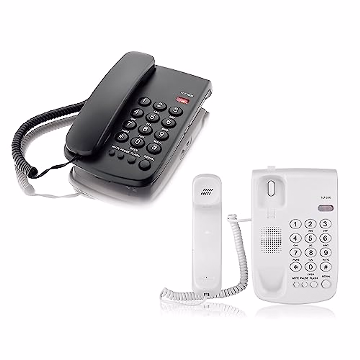 Corded Phone Desktop Fixed Telephone Wall Mountable Landline Phone for Redial/Pause/Flash/Hold Tone Adjustable Desk Phone Fixed Telephone TCF2000 Business Office Telephones House Hold Guest Room