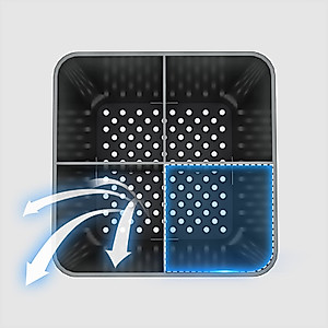 Utensil Holder, Paroson Aluminum Kitchen Utensil Holder with 4 Compartments,Silverware Holder Perfect for Kitchen Spatula Spoon,Cutlery,Utensil Organize（Dark Grey）