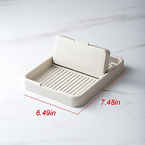 2pcs Spoon Rest with Lid Holder for Stove Top, Cooking Ladle Spatula Ladle Pot Lid for Kitchen Countertop, Utensil Rest for Countertop, Kitchen Gadgets Accessories for Cooking.