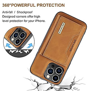 ZCDAYE Wallet Case for iPhone 13 Pro Max Case,iPhone 13 Pro Max (6.7 inches) Case, iPhone 13 Pro Max Leather Case with Removable Card Holder - Khaki