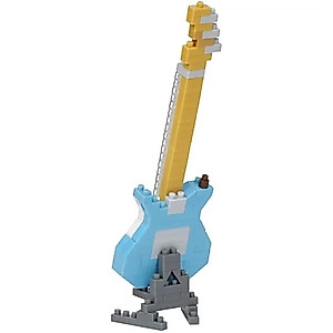 nanoblock - Instruments - Electric Guitar Pastel Blue, Collection Series Building Kit