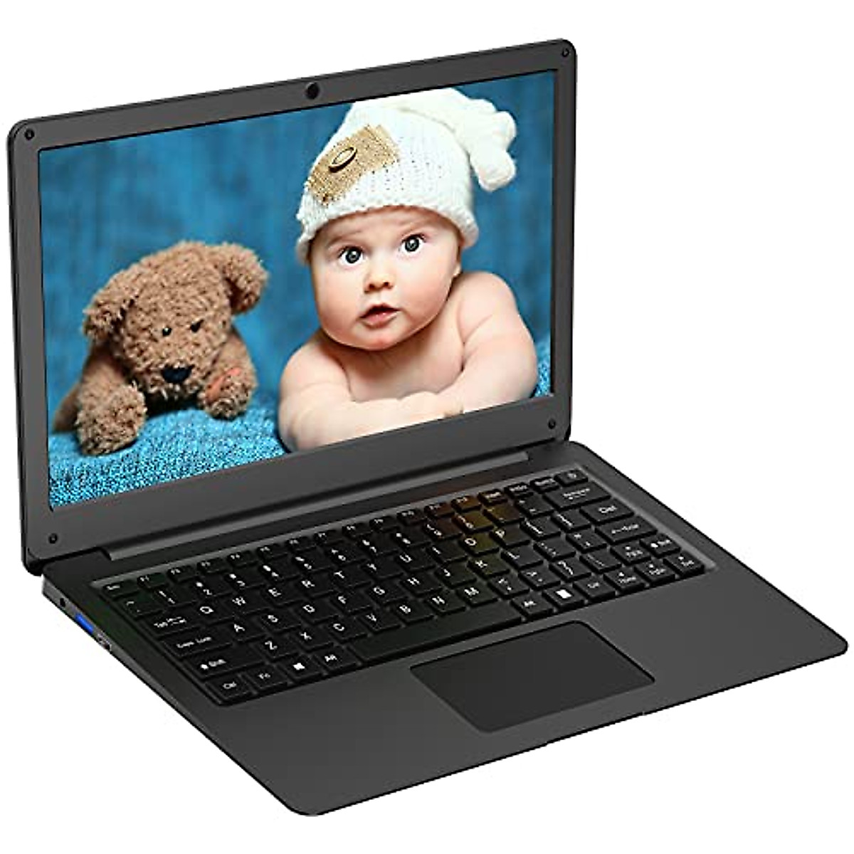 Goldengulf Portable 12.5" HD Laptop Computer 6GB ROM 64GB RAM Windows 10 Preinstalled Intel Quad Core Netbook Thin & Light Bluetooth Webcam HDMI Zoom Long Battery Life (Black)