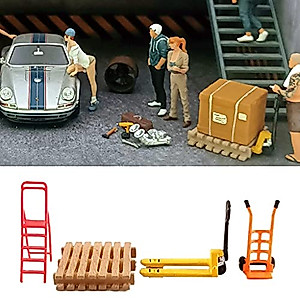 Esquirla 2X 1/64 Scale Car Repair Shop Layout Diorama Model Accessory Toy