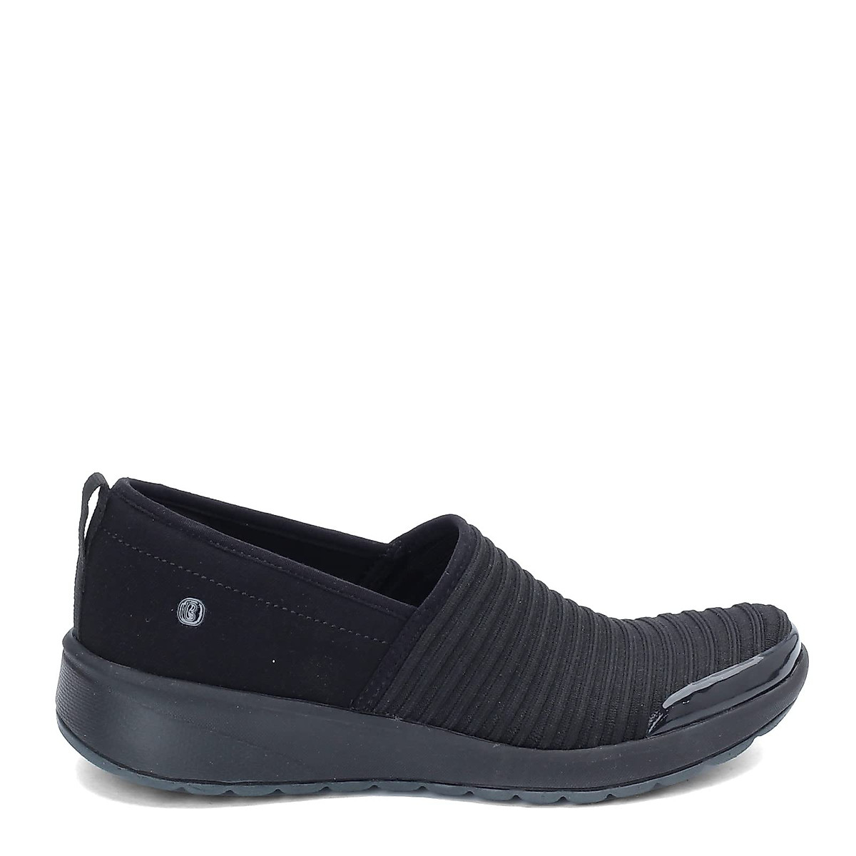 Bzees Women's Glee Sneaker, black ribber knit, 6 M US