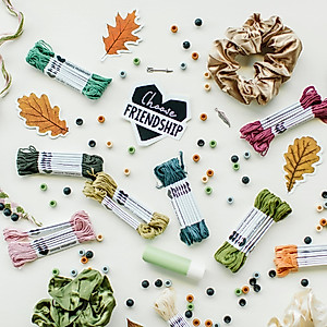 Choose Friendship, My Friendship Bracelet Maker Be Natural Expansion Pack, 80 Pre-Cut Threads and 75 Beads/Charms, Makes 16-32 Bracelets (Embroidery Floss)