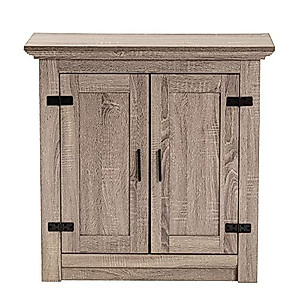 Baxton Studio Bruce Shoe Cabinets, Oak Brown