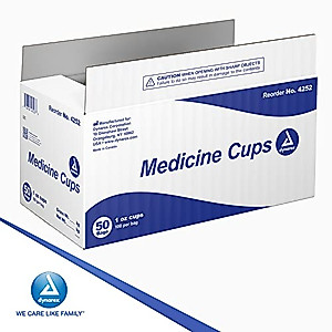 Dynarex 4252 Standard Medicine Cup, 1 Oz., Made with Translucent Plastic, Pack of 5000