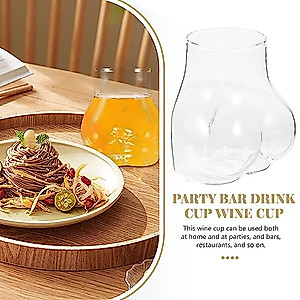 Creative Body Shape Wine Glasses Butt Cocktail Glass Cup Goblet Drink Glasses Novelty Party Shot Glass for Bar Hen Bachelor Birthday Party Decoration