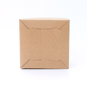 AwePackage 12 Count of Pinstripe Kraft Gift Box - 4x4x2