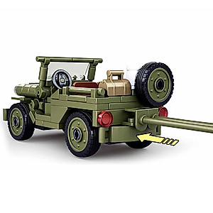 hhohio World War 2 Landing Craft Building Toys WW2 Military Vehicle Brick Set, WWII Army Warship Boat Model Block with 4 Soldiers Figures (325 Pieces)