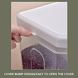 LYNICESHOP Rice Dispenser, Rice & Grain Storage Container Rotating Rice Storage Bucket One-Click Round Rice Output for Beans, Rice Beans Grains, Corn and Coffee.