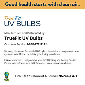 TrueFit InDuct 2000 Advanced Photocatalytic Oxidation (PCO) 9" Replacement Cell and UV Bulb (Ozone Free)