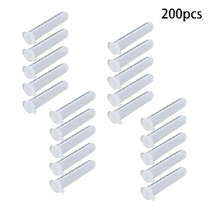 Juvielich 200Pcs Centrifuge Tube Plastic Lab 10ml Plastic Vial Tube Polypropylene Clear Graduated Mirco Test Tubes for Sample Storage Container No-Leak