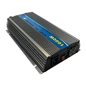 KRXNY 1000W Grid Tie Inverter Pure Sine Wave Stackable MPPT Solar Power 10.8-30V DC Input 110V AC Output for 18V Solar Panel