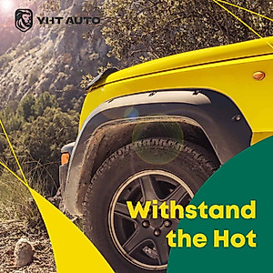 YHTAUTO OE Factory Style Fender Flares Compatible with Ford F-150 2009-2014 67" / 78.8" / 97.4" Fleetside Bed, Not Fit Raptor & Platinum Models, Matte Black Wheel Flare Cover Protector, Set of 4