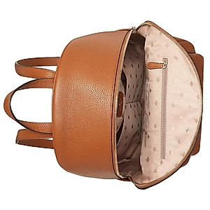Kate Spade New York Women's Leila Pebbled Leather Large Dome Backpack Bag, Warm Gingerbread