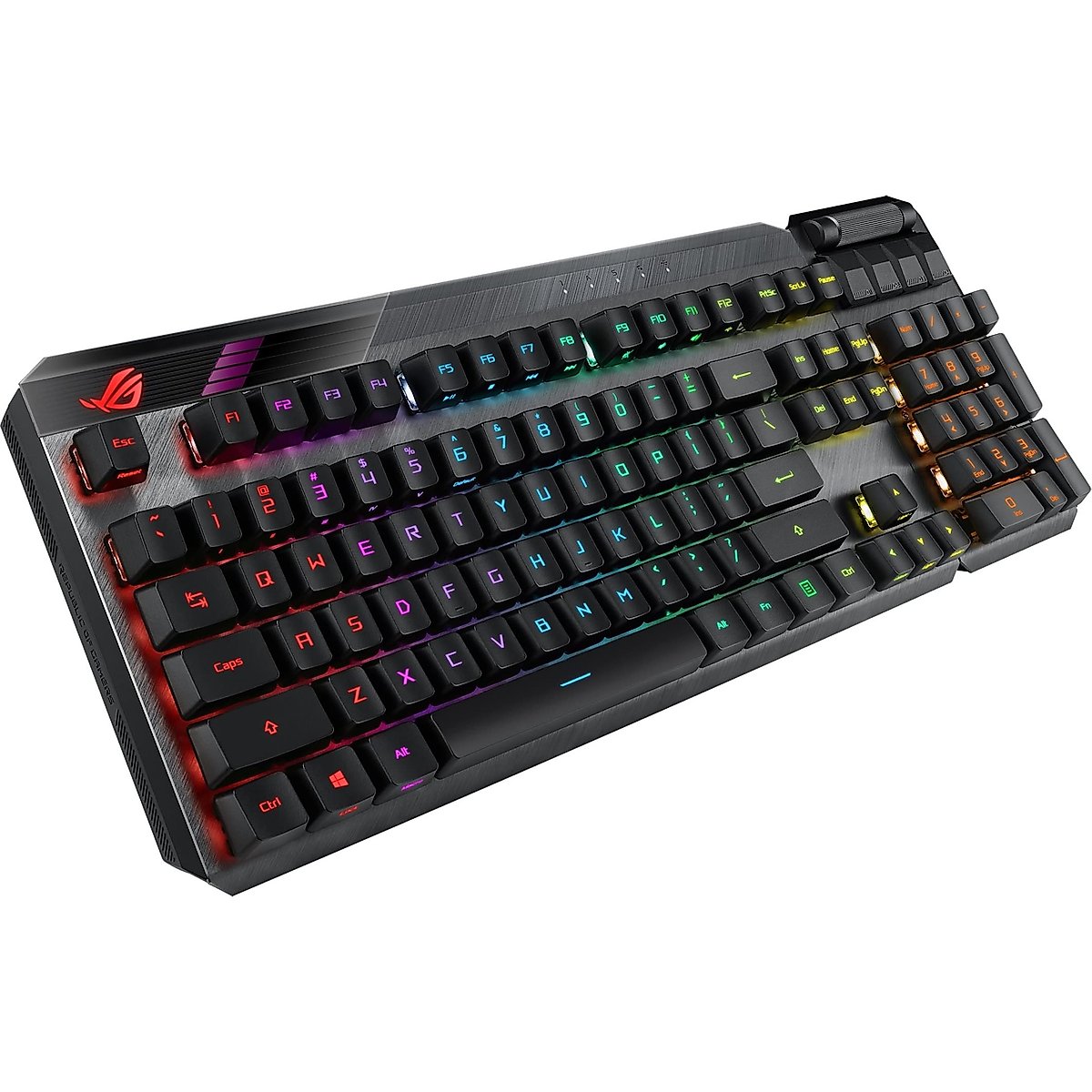 ASUS ROG Claymore II Wireless Modular Gaming Keyboard + ROG Balteus Qi Vertical Gaming Mouse Pad Bundle