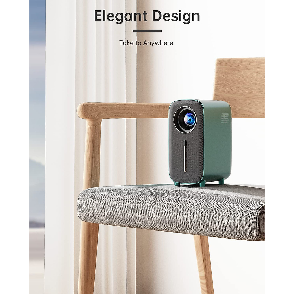 Mini Projector, HISION Bluetooth Projector 1080P Projector 4K Movie Projector Portable Home TV Projector 8500L Outdoor Video LED Projector Compatible with TV Stick Laptop Phone Tablet HDMI USB DVD H7