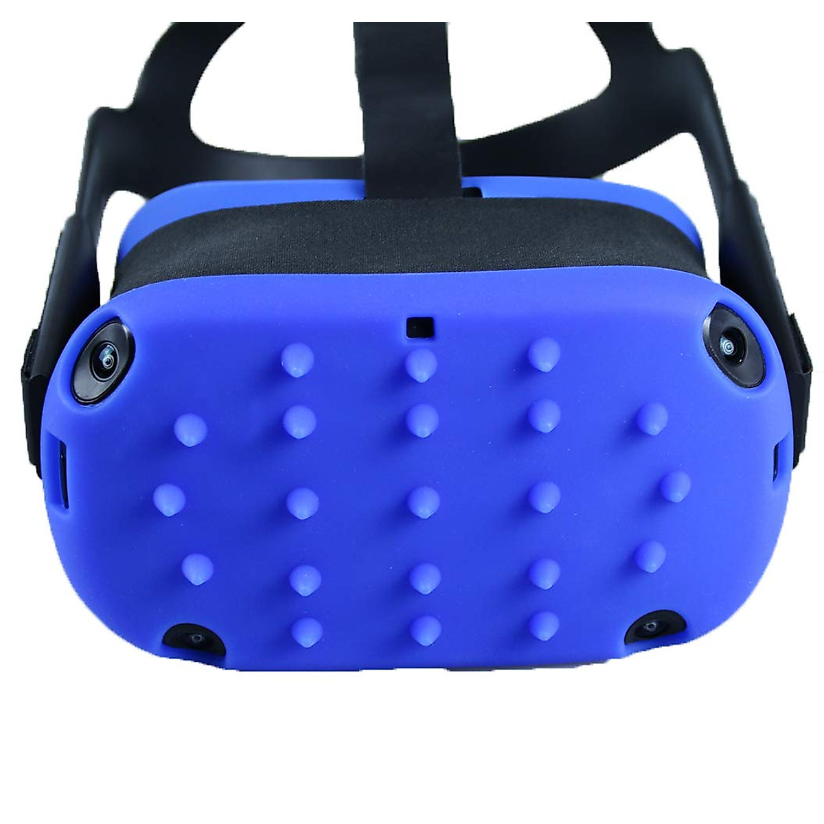 MASiKEN Silicone Mask Cover & Face Cushion for Oculus Quest, Head Cover Protection Skin Cap, Face Pad Replacement Accessories Shock-Resistant Sweatproof Lightproof (Blue)