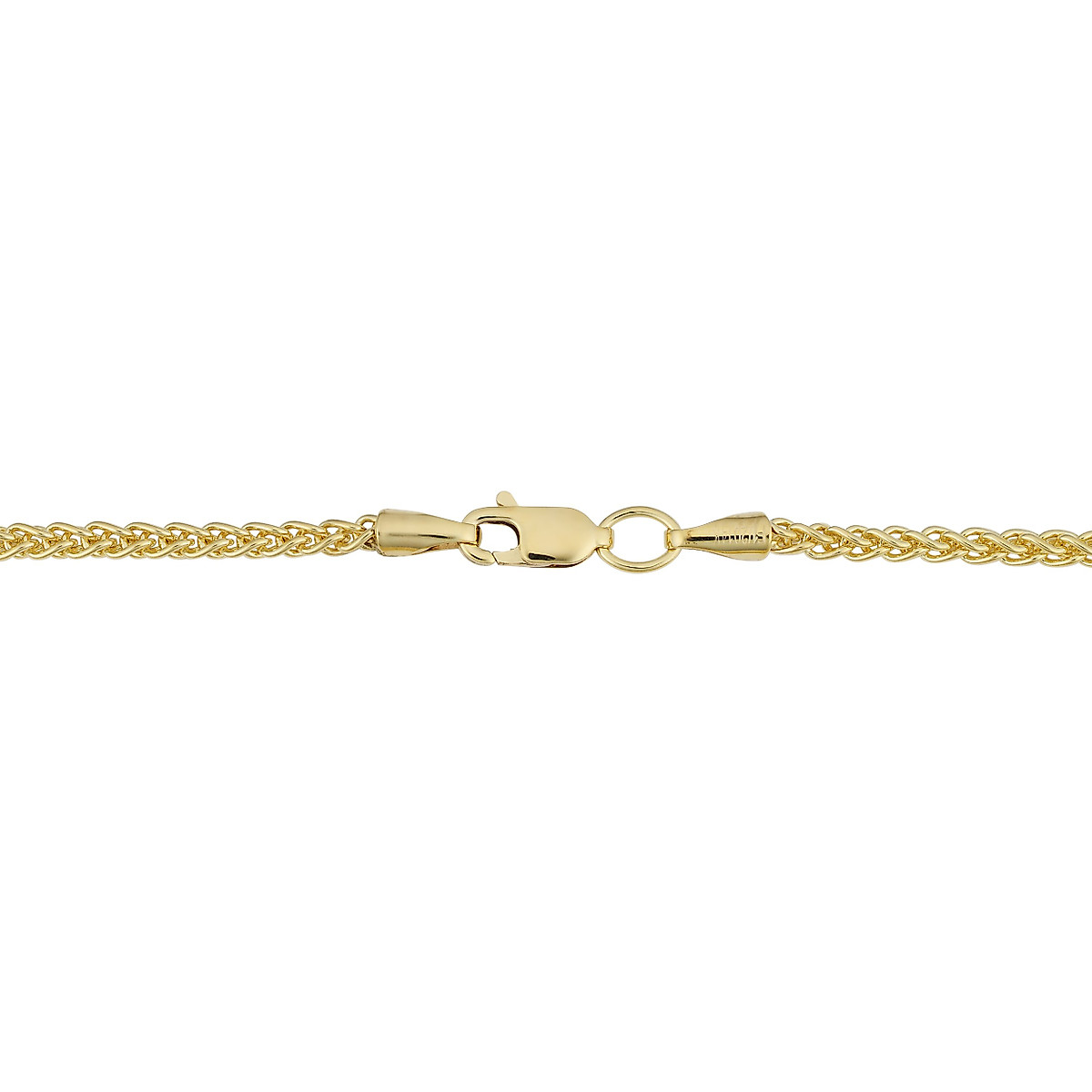 Kooljewelry 14k Yellow Gold Filled Round Wheat Chain Necklace (2.5 mm, 26 inch)