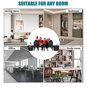 Small Faux Leather Futon Sofa Bed Adjustable Convertible Sleeper Sofa for Living Room, Apartment, Dorm w/Storage Ottoman Coffee Table Bench, Lumbar Pillows and Folding Recliner (Black Sofa Bed)