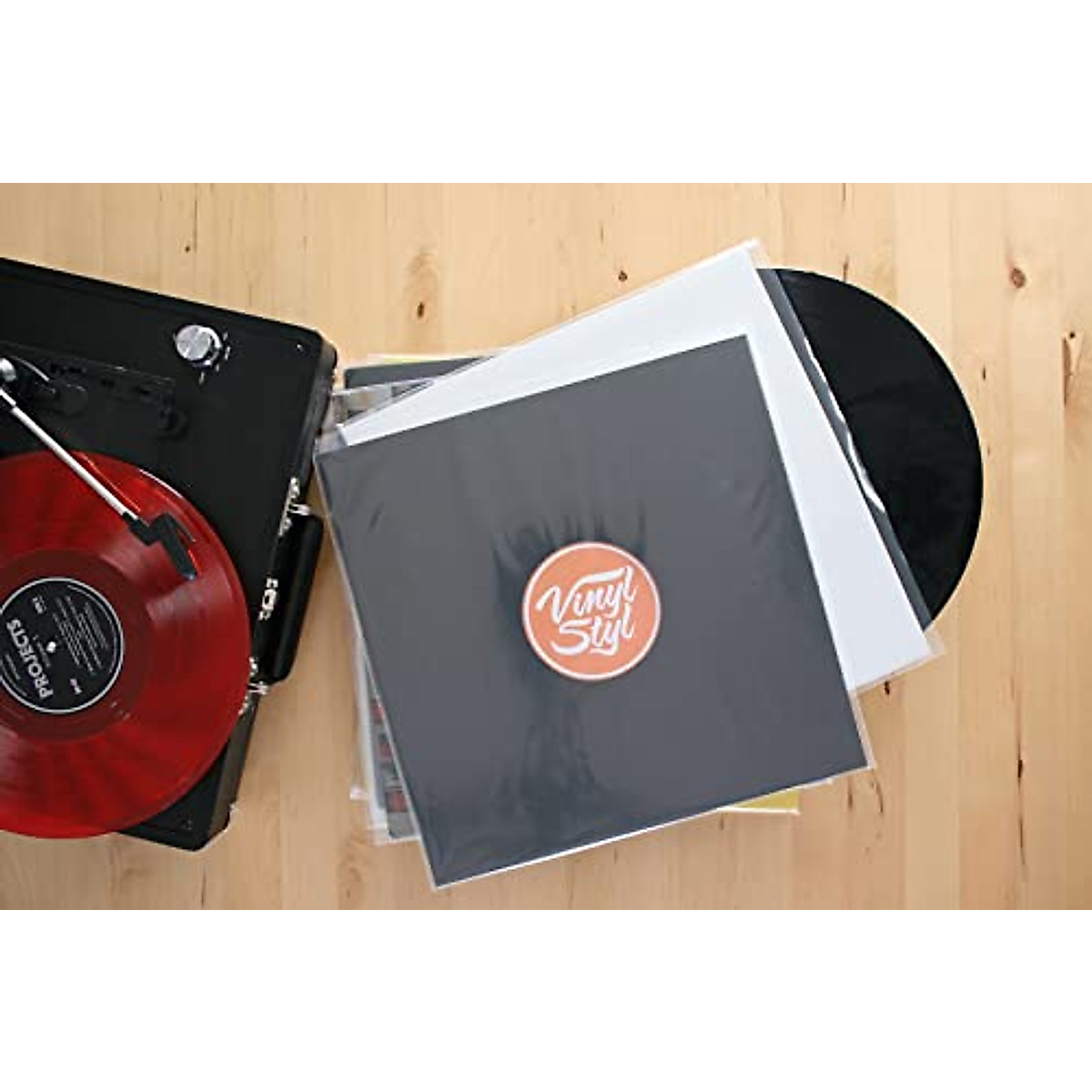 Vinyl Styl 12 Inch Vinyl Record Protective Outer Sleeves- Open Top - 50 Count (Clear)
