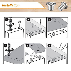 20 Pcs Dowel Pins Center Point Set Woodworking Craft Clamp Steel Doweling Centering Pins Transfer PlugsDrill Hole Tool (5/16 Inch )