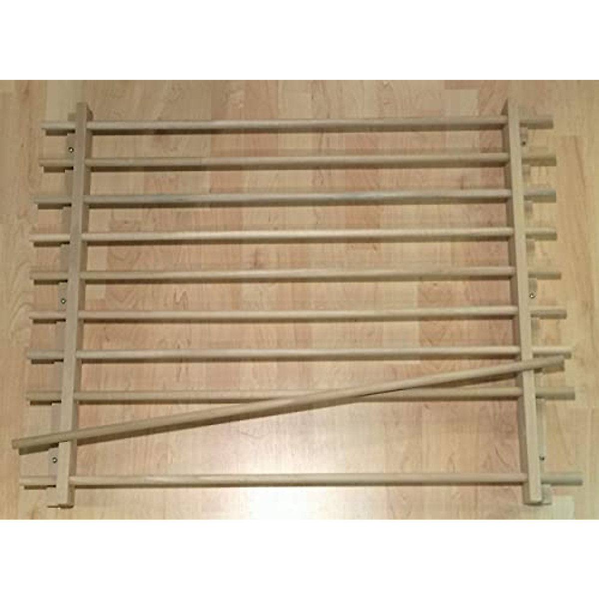 Storage Station, Organizer, Dispensing Rack for Gift Wrapping Paper, Ribbons, Cellophane, Vinyl Rolls, Paper & Other Arts & Crafts Items. Holds 10 Rows. Adjustable Width. Easy Wall Mount. Hardware Included.