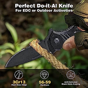 Krezy Case Best Pocket Knife for Dad, Pocket Knife for Daily Use, Engraved Pocket Knife W/Wood Handle and Box for Dad, Fathers Day Idea