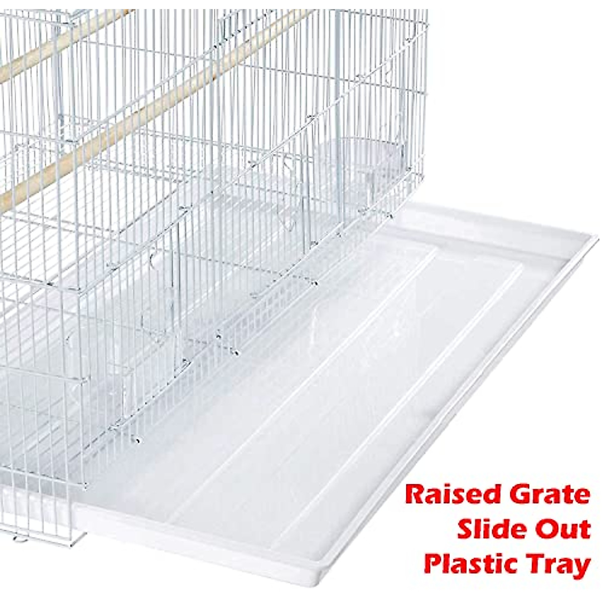 Lot of Breeding Flight Bird Cage for Aviaries Canaries Budgies Finches Lovebird Parakeet (30"x18"x18" White with Divider)