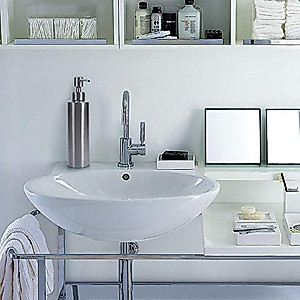 Stainless Steel Soap Dispenser Liquid Soap Box, 350ml Soap Dispenser Kitchen Sink Faucet Bathroom Shampoo Box Soap Container