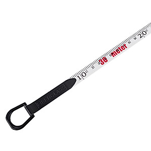 Amazon Basics Open Reel Fiberglass Tape Measure, 100-feet (30-Meters) by 1/2-Inch, Inch/Metric Scale, Impact Resistant Shell, Orange