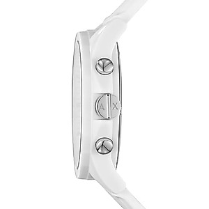 A｜X ARMANI EXCHANGE Men's Chronograph White Silicone Watch (Model: A|X1325)