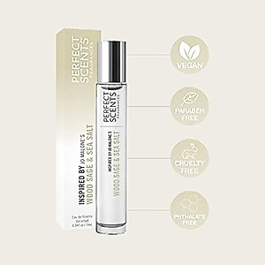 Perfect Scents Fragrances | Inspired by Jo Malone's Wood Sage & Sea Salt | Rollerball | Women’s Eau de Toilette | Vegan, Paraben Free, Phthalate Free | Never Tested on Animals | 0.34 Fl Oz