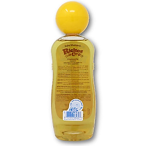 Chamomile Ricitos de Oro Shampoo| Baby Shampoo with Pop-Up Rattle Cap, Paraben Free Product for Baby’s Delicate Hair; 13.5 Fl Ounces