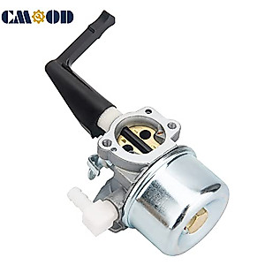 696065 Carburetor Compatible for Briggs & Stratton 697422 110402 110412 215369 Tiller Engine Carb with Mounting Gaskets Kit and 491588S Flat Air Filter Cartridge